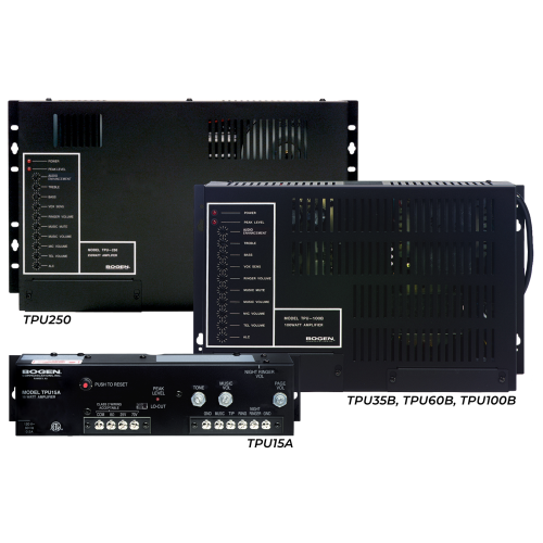 TPU Series Mixer-Amplifiers Models TPU15A, TPU35B, TPU60B, TPU100B ...